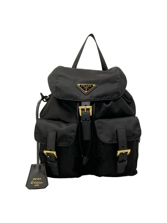 Prada | Bags | Sold Prada Backpack Small Renylon Black Re Edition ...